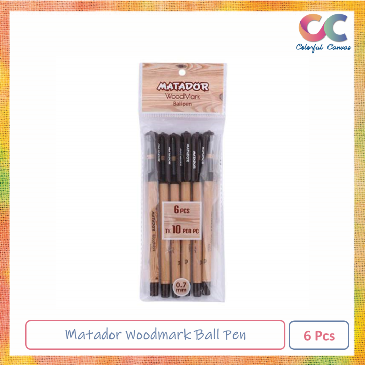 Matador Woodmark Ball Pen 6 Pcs | Daraz.com.bd