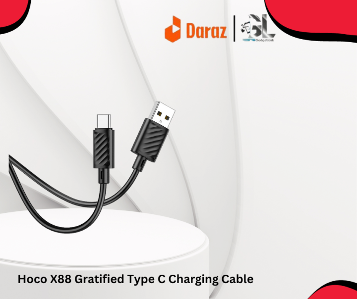 Hoco X88 Gratified Type C Fast Charging Cable | Daraz.com.bd