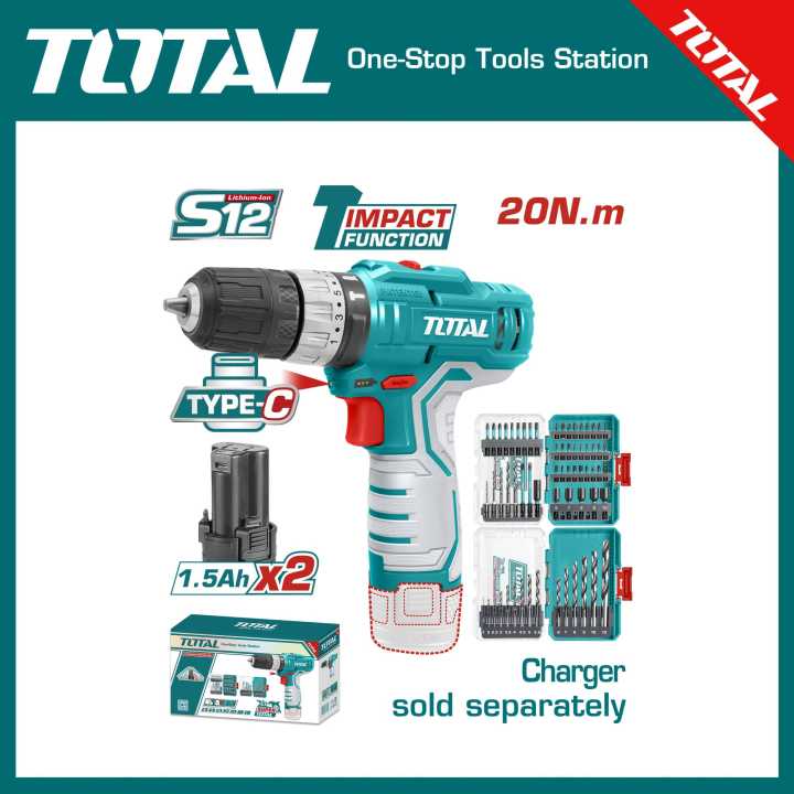 TOTAL Cordless impact drill TOSLI241197 | Daraz.com.bd
