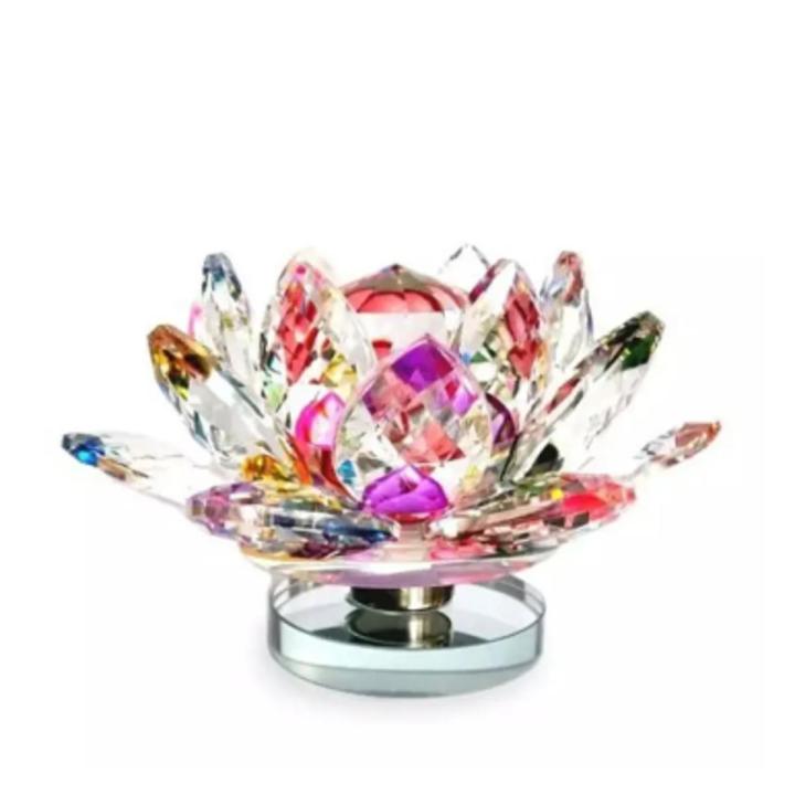 Crystal Rotating Lotus Flower Showpiece | Daraz.com.bd