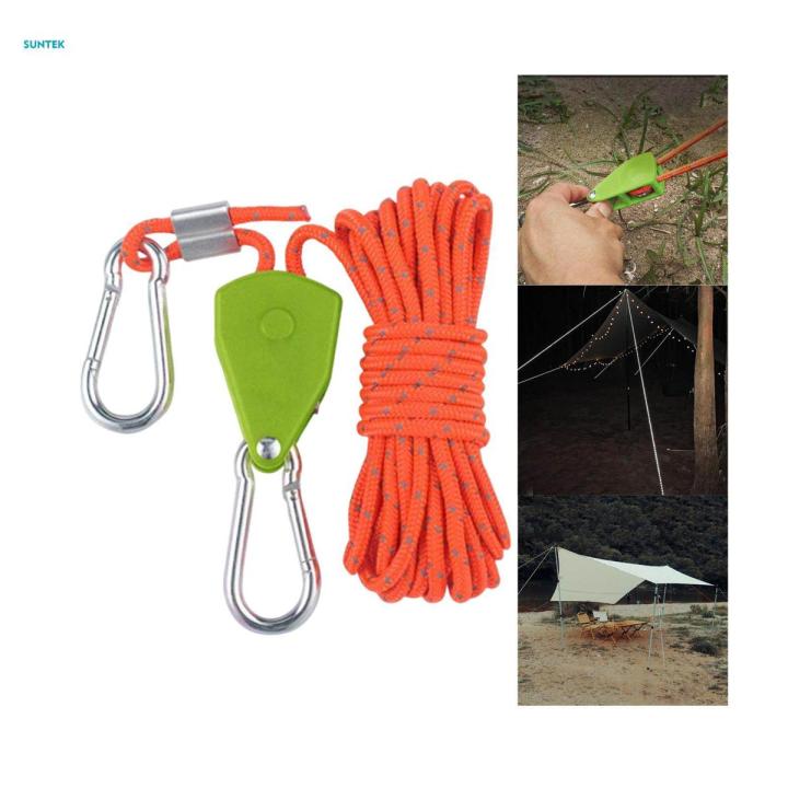Outdoor Guy Lines with Ratchet Pulley Canopy Shelter Canoe Camping Tent ...