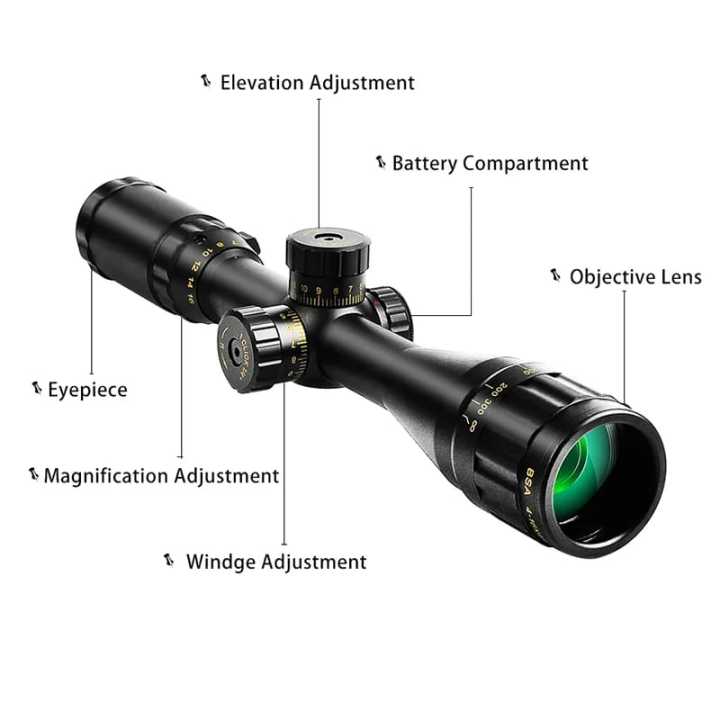 BSA OPTICS Tactical Adjustable Optic Cross Sight Green And Red ...
