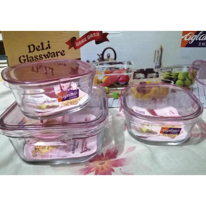 Aglaia Oven proof Deli Glassware Bowl Multi-purpose with lid | Daraz.com.bd