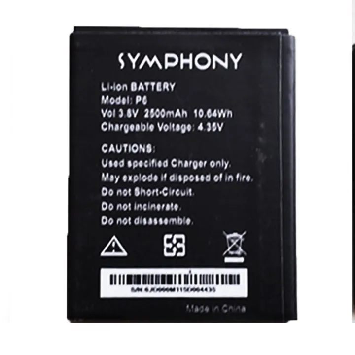 Symphony P6 Mobile Battery 2500 mAh | Daraz.com.bd