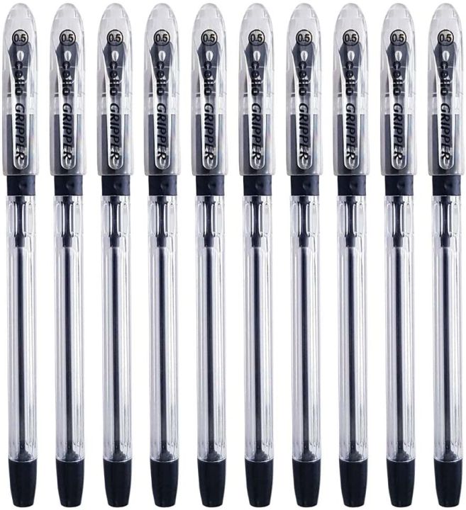 Cello Gripper Ball Pen -Black 10 Ballpoint Pen Pack | Daraz.com.bd