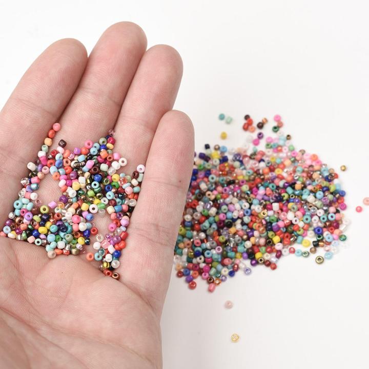 1000pcs DIY Beads Glass Rice Beads Small Rice Beads Macaron Glass Beads ...