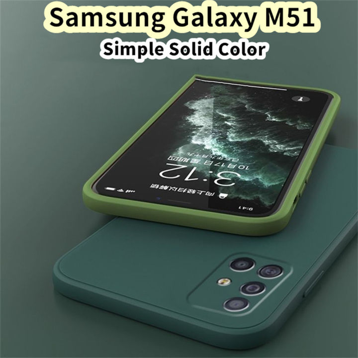 Original For Samsung Galaxy M51 Silicone Full Cover Case Anti ...