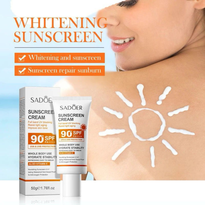 SADOER Spf 90+ Sunscreen For Face Whole Body Use Protector Solar UV ...