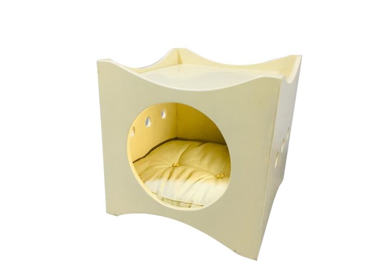 Wooden Pet House Cat Crate for Sleeping 40.64cmx40.64cmx40.64cm | Daraz ...