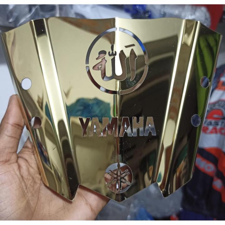 Yamaha fz-s v3 metal windshield ALLAHU Design golden Colour | Daraz.com.bd