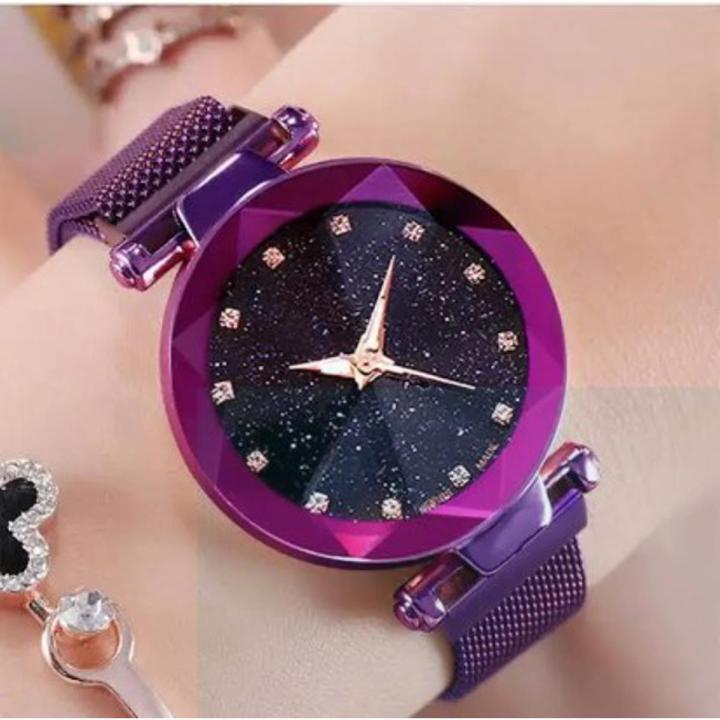 Enground Dial Magnetic Strap Gold Luxury Women's Watch Girls' Watch ...