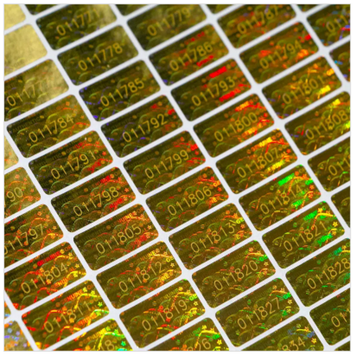 100PCS ONE INCH HOLOGRAM SERIAL NUMBER STICKER | Daraz.com.bd