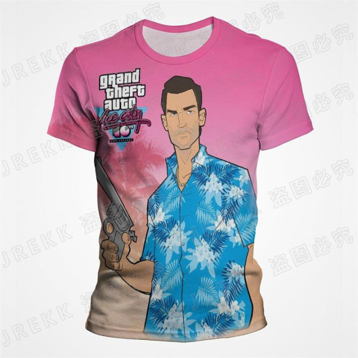 Grand Theft Auto GTA Games 3D Printed Summer T Shirts For Men Harajuku ...