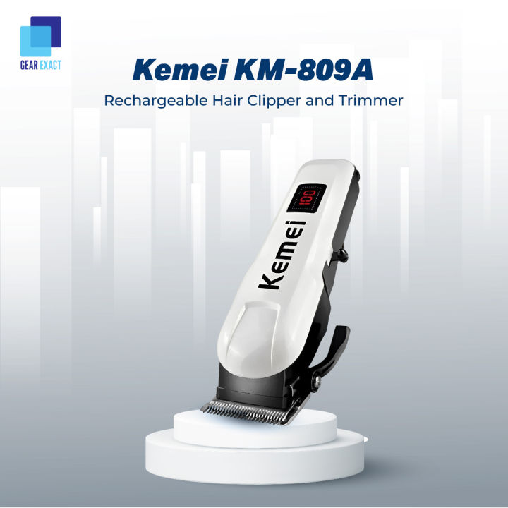 Kemei KM-809A Rechargeable Hair Clipper and Trimmer for Men | Daraz.com.bd