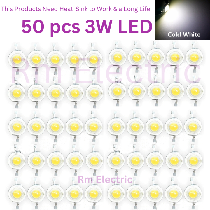 SMD LED 3W SMD LED Pure White High Power 220LM LED Lamp Bulb, Ultra Bright 3W SMD LED HITE 8mm ...