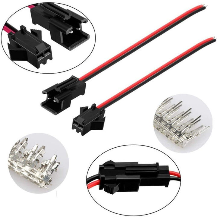 1Pair- LOCK 2 Pin JST Connector BALCK/WHITE Kit LOCK Type 2 Pin JST ...