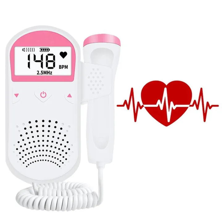 Doppler Fetal Baby Ultrasound Doppler Portable Heart Rate Detector ...