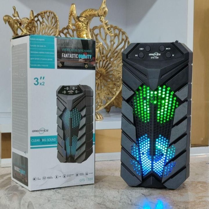 GREATNICE GTS-1559 Bluetooth 5.0 USB, TF Card & FM Radio Supported RGB ...