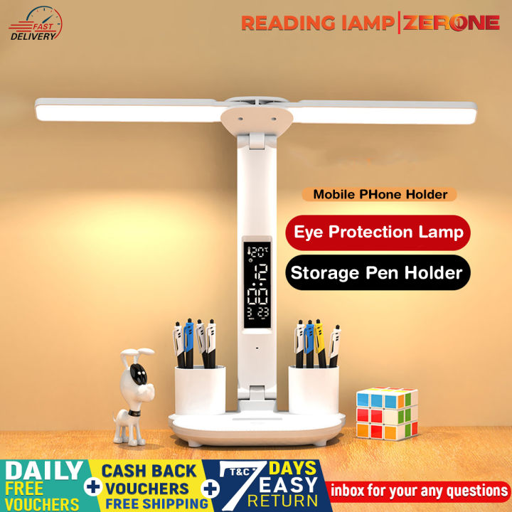 Smart Desk lamp for study Eye Protection Clock Table Lamp special for ...
