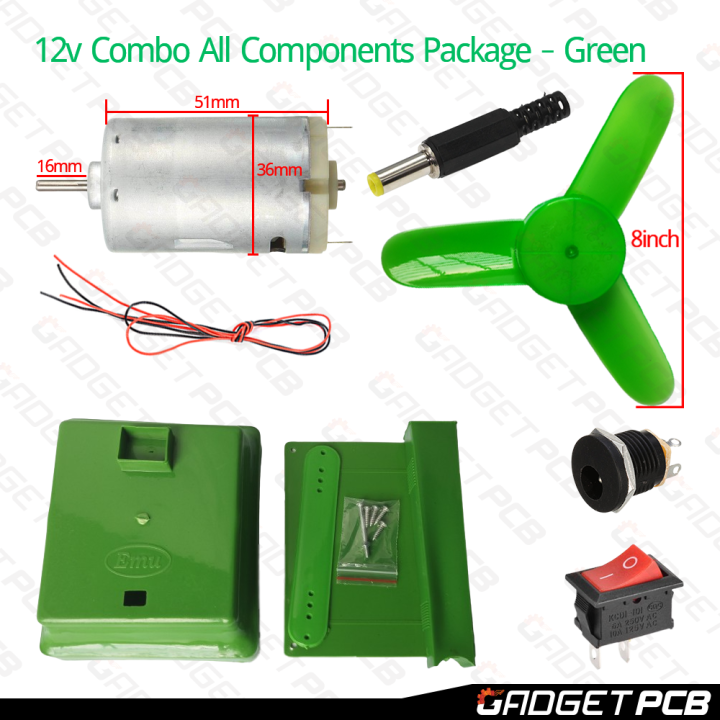 12V DC Motor Fan 12V Solar Fan High-speed Fan Stand Body Pakha Fan All ...