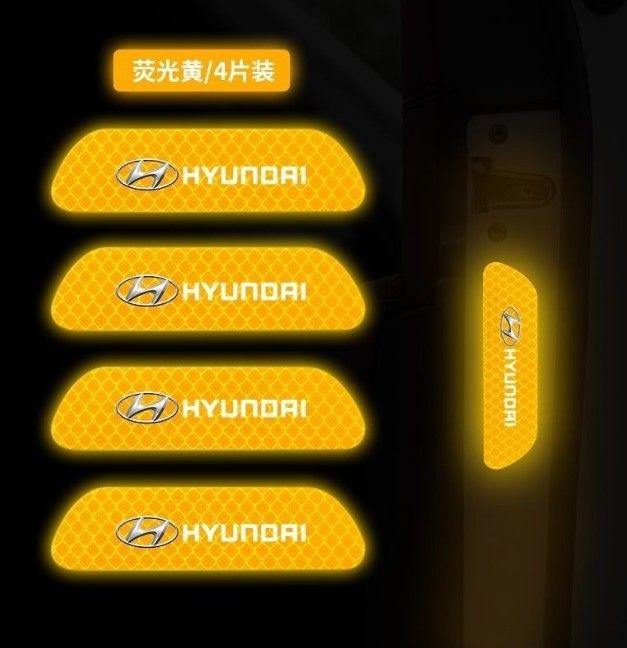 4Pcs/Set Car door Safety Warning Mark Reflective Car Door Stickers ...