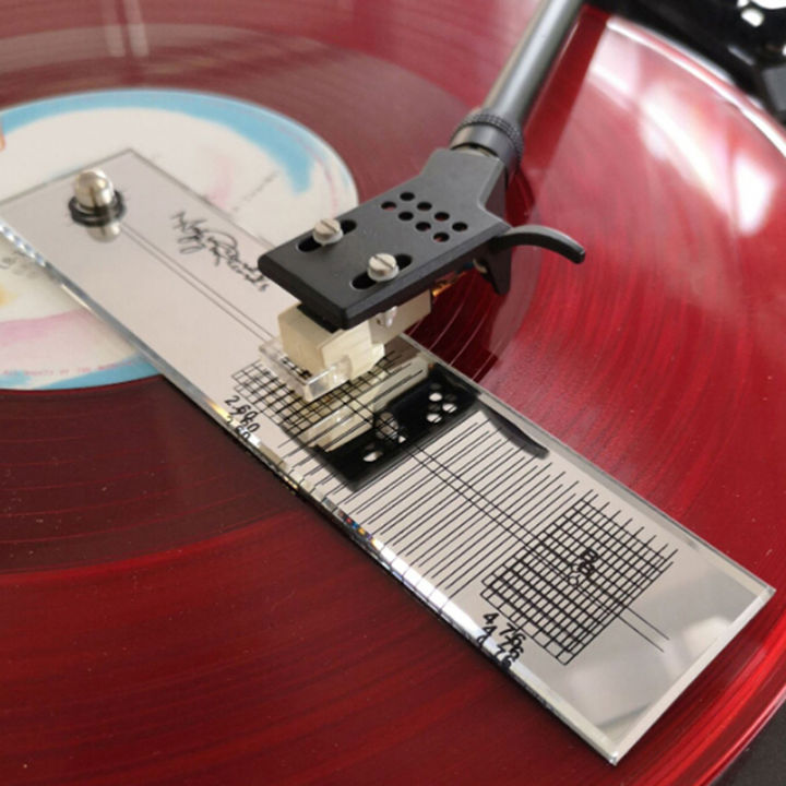Turntable Phono Cartridge Stylus Alignment Protractor Tool Phonograph ...