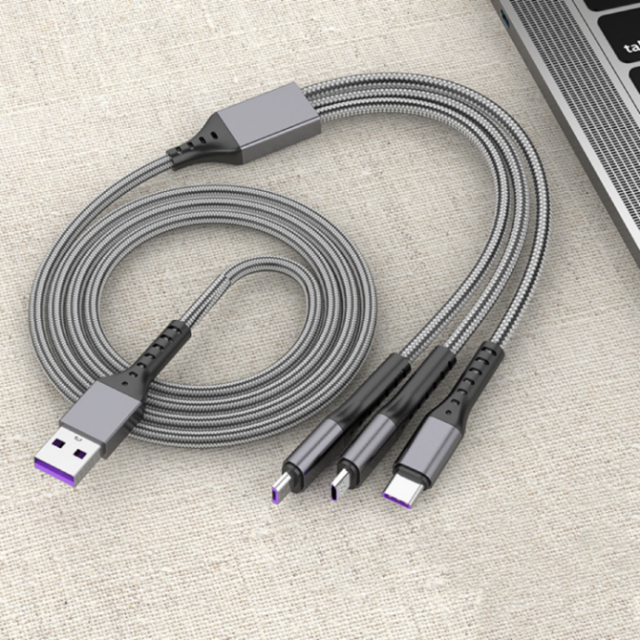 3 in 1 USB Charging Cable for Android, Type-C, Micro USB and Lightning ...