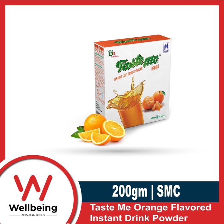 SMC Taste Me Orange Flavored Instant Drink Powder 200gm Box | Daraz.com.bd