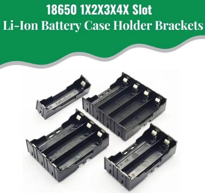 18650 Battery Case Holder Bracket Storage Box 1x 2x 4x Slots For 18650 ...