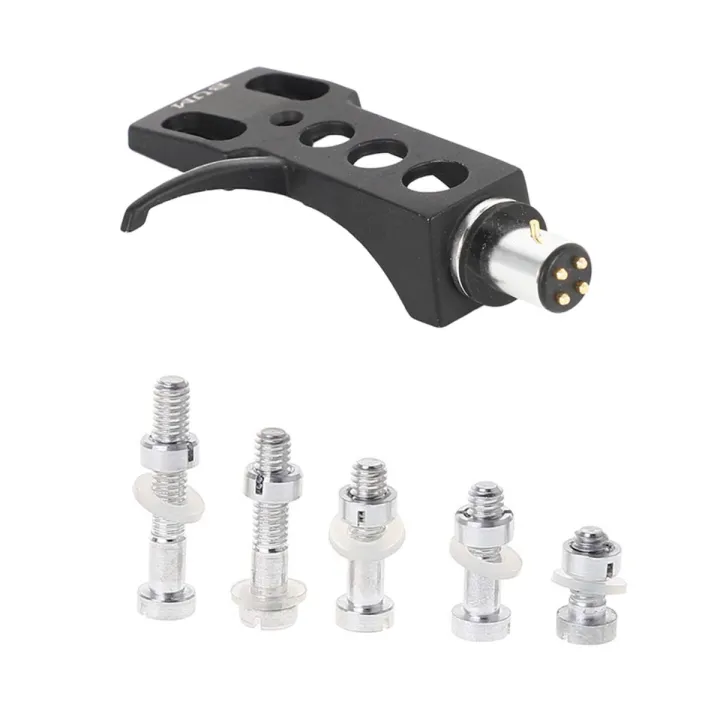 1x Black Turntable Headshell for Technics & 5Pcs M2.5 Screws Bolt Nut ...
