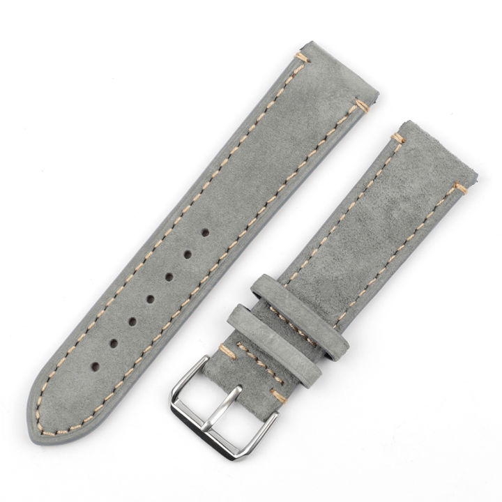 High Quality Suede Leather Vintage Watch Straps Blue Watchbands ...