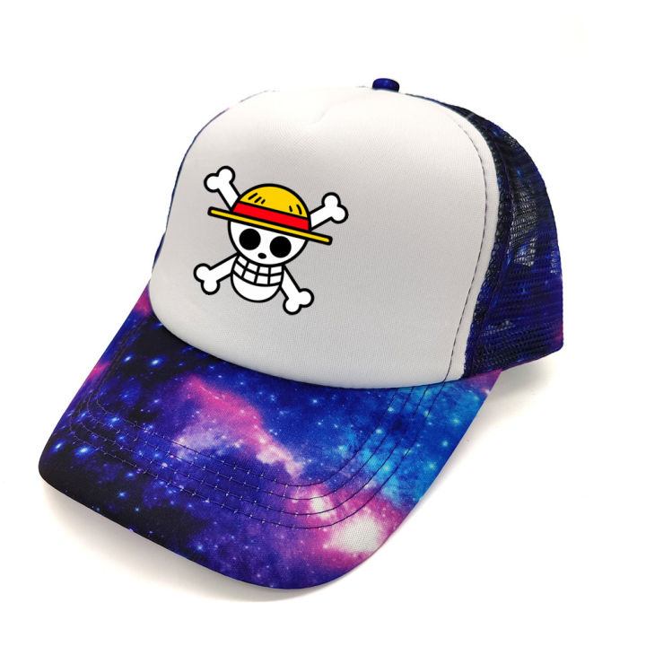Monkey D Luffy Trucker Cap Men Anime One Piece Straw Hat Baseball Cap ...