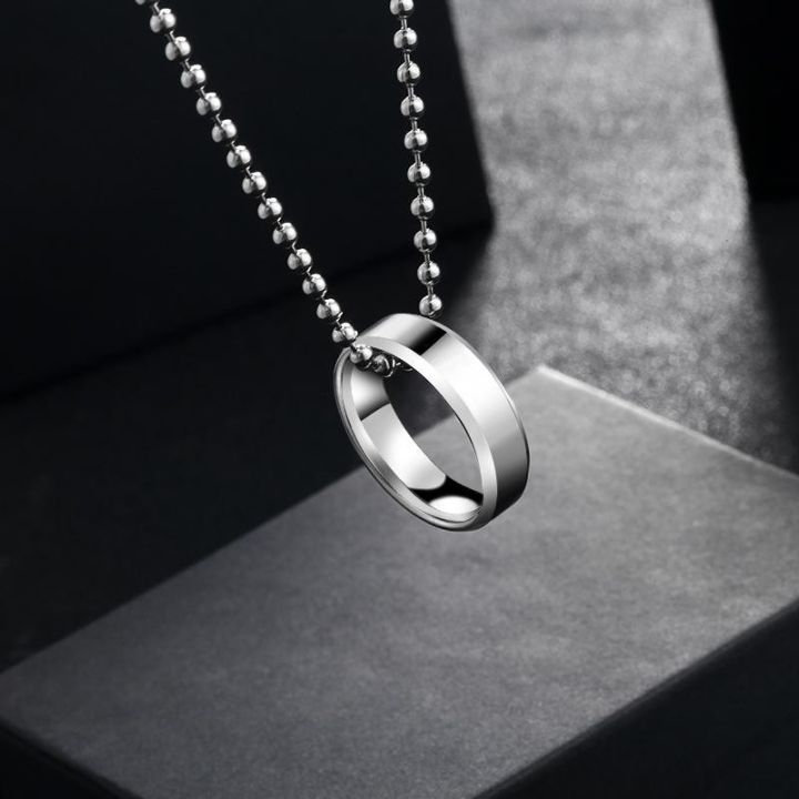 Neck Chains Men Stainless Steel-Finger Ring With Necklace | Daraz.com.bd