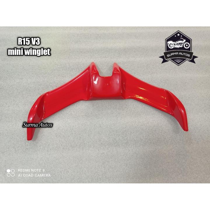 Motorcycle Front Winglet For YAMAHA R15 V3 Mini Winglet (Red) | Daraz ...