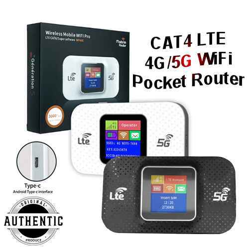 Portable CAT4 LTE 4G 5G WiFi Pocket Router Wirless Device Plus Super ...