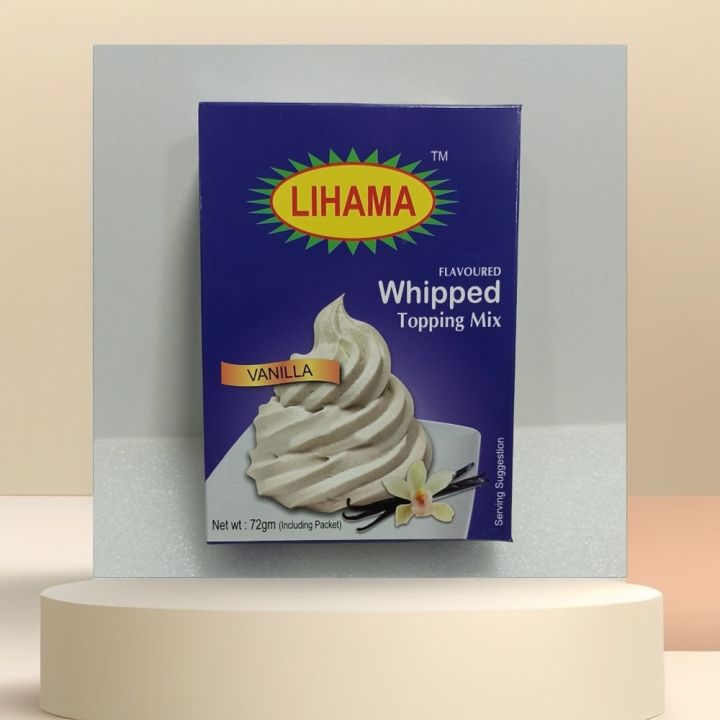 Lihama Whipped Topping Mix Vanilla - 72gm Pack Whipped Topping Mix ...