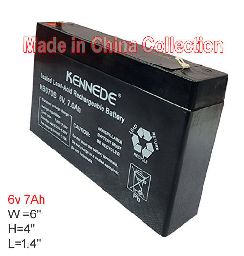 6V 7Ah kennedy Battery Rechargeable Fan Ride On Power Car Chan. Heavy ...