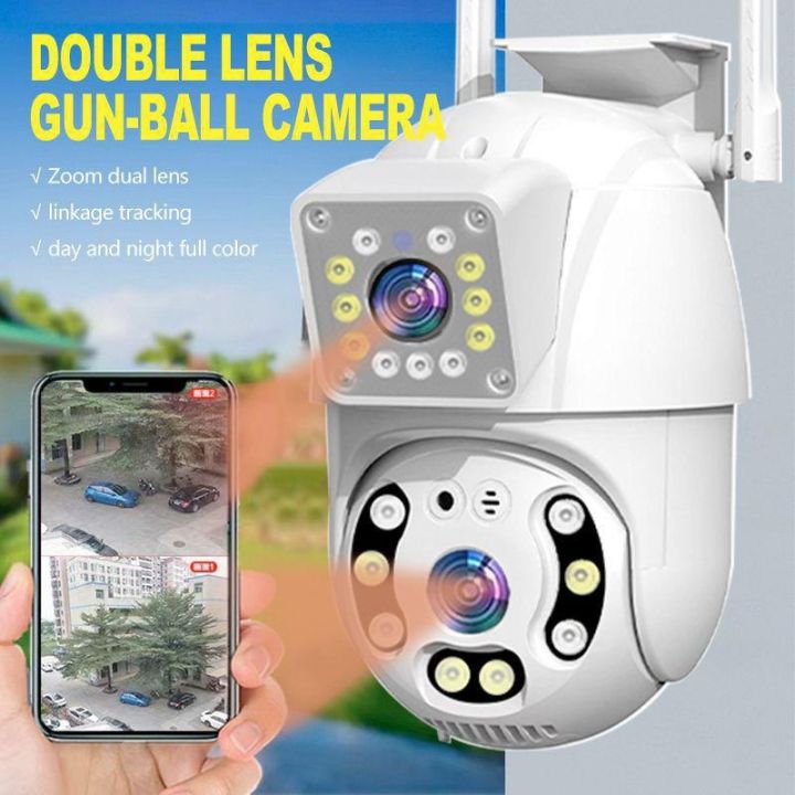 Dual-len IP PTZ Camera Full 2MP WiFi Camera Indoor Full Color Night ...