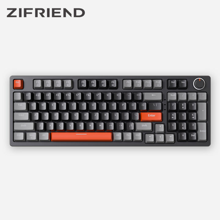 ZIFRIEND KA981 Full Size RGB Mechanical Keyboard Wired USB Keyboard 98 ...