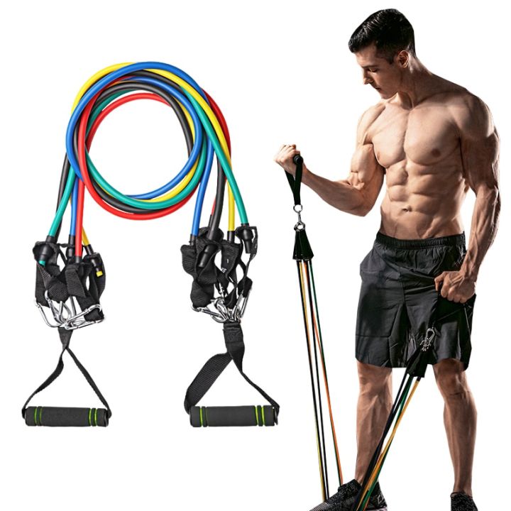 Portable Exercise Resistance Band 5 line - Multicolor | Daraz.com.bd