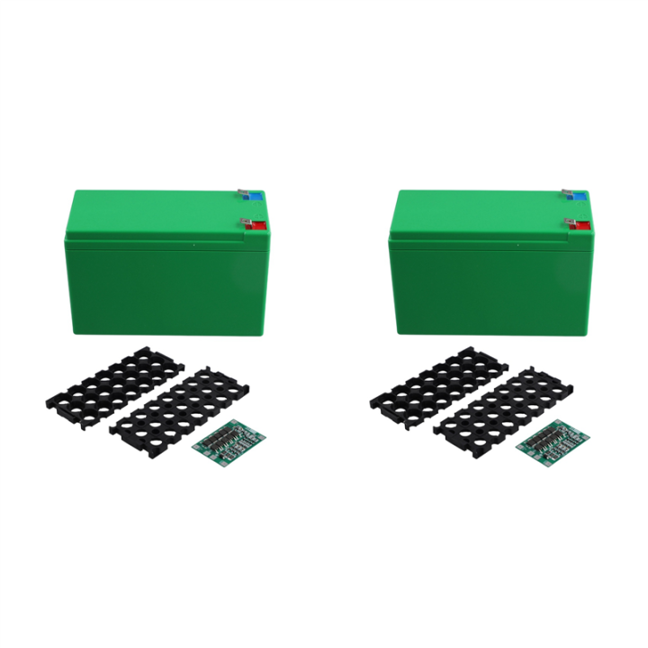 2X 12V Lithium Battery Storage Box 18650 Battery DIY Packs Case 3S40A ...