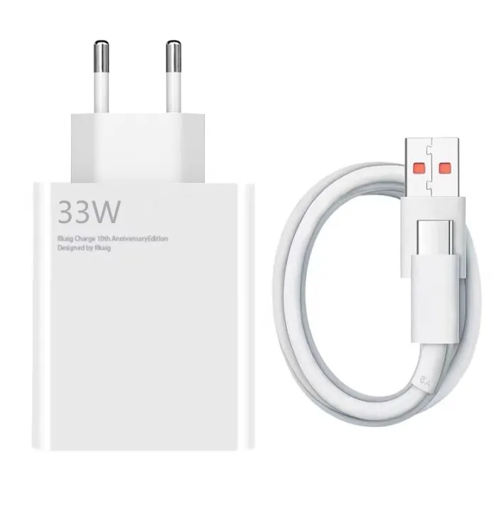 Redmi 33W Fast Charger Fast Charger 33W Turbo Charge Eu Qc 4.0 Adapter ...