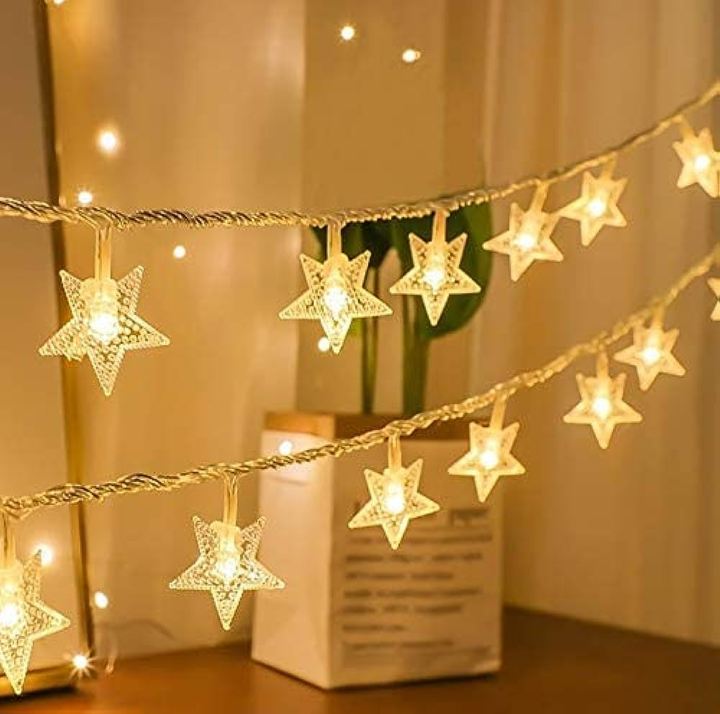 28 Led Star Shape String Led Fairy Light - Warm White | Daraz.com.bd