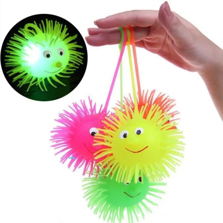 Flexible Plastic Toy Wit Lighting Effects Puffer Soft Ball Soft Octopus ...