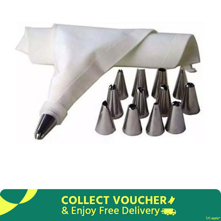 15 Pieces Cake Decorating Set Frosting Icing Piping Bag | Daraz.com.bd
