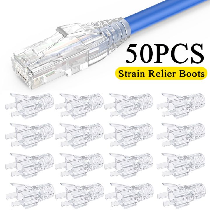 Transparent RJ45 Plug Ethernet Network Cable Connector Boots Cover ...