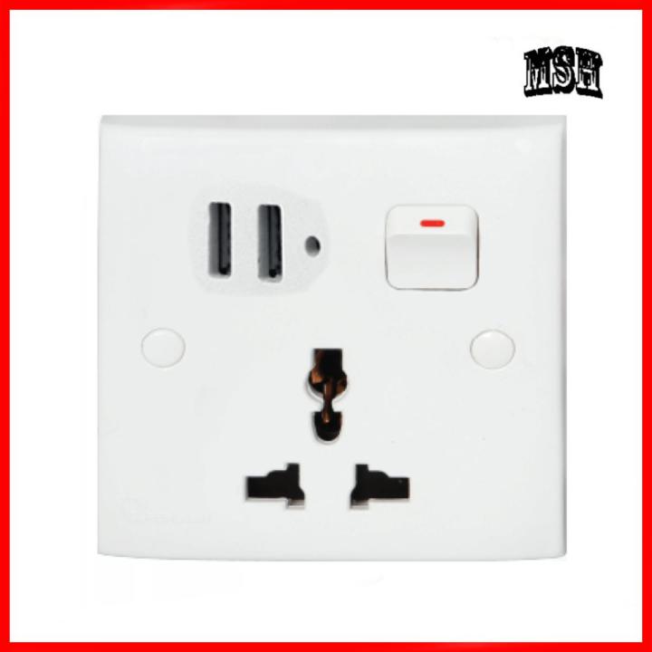 Super Star Universal Socket With Two USB Port | Daraz.com.bd