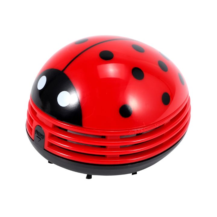 OUMERY Ladybug patterned battery-operated mini vacuum table dust ...