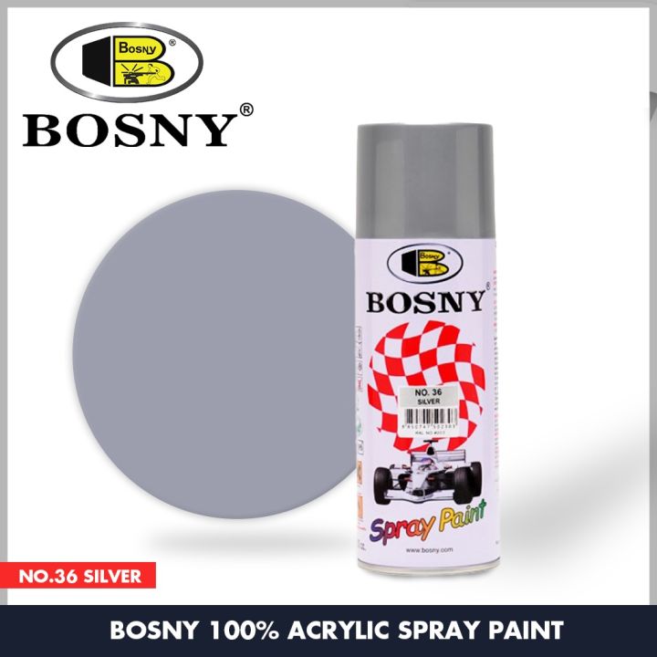 BOSNY Spray Paint- Silver Color No 36 | Daraz.com.bd