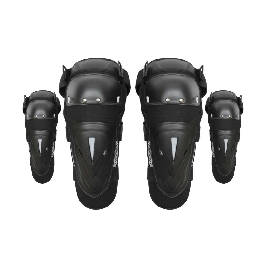 4x Motorcycle Knee Guards for Men - CE Level 1 Motocross Knee and Elbow ...